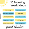 Morning Work Ideas for Special Education - Positively Learning