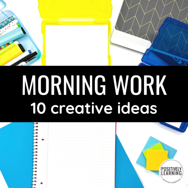 Morning Work Ideas for Special Education - Positively Learning