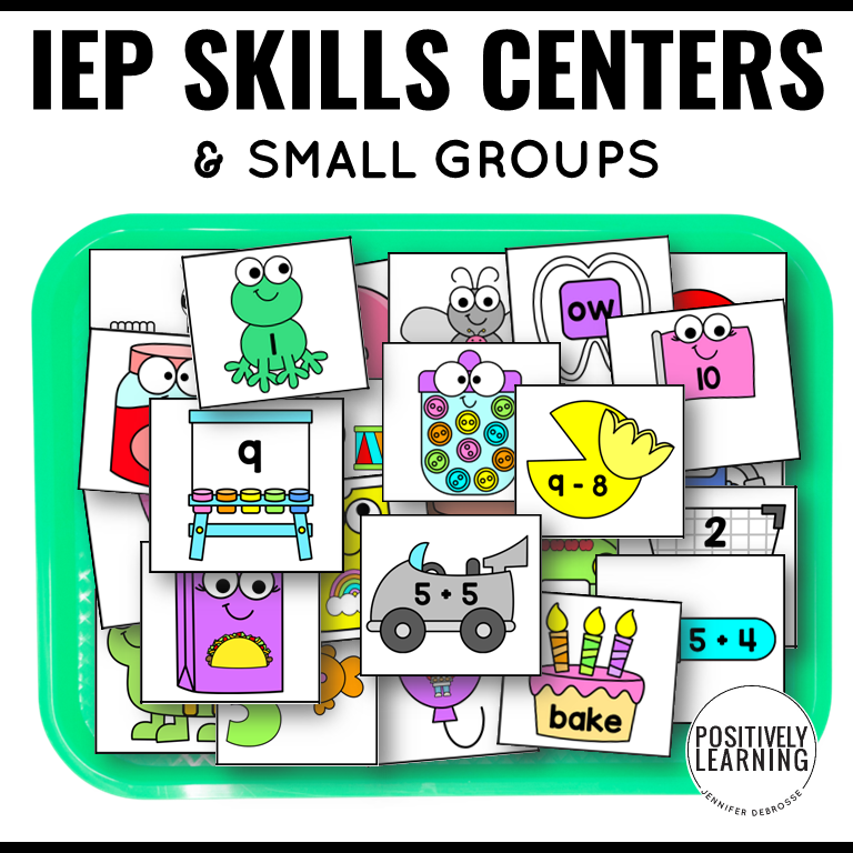 IEP Skills Practice Sorting Centers Bundle - Positively Learning