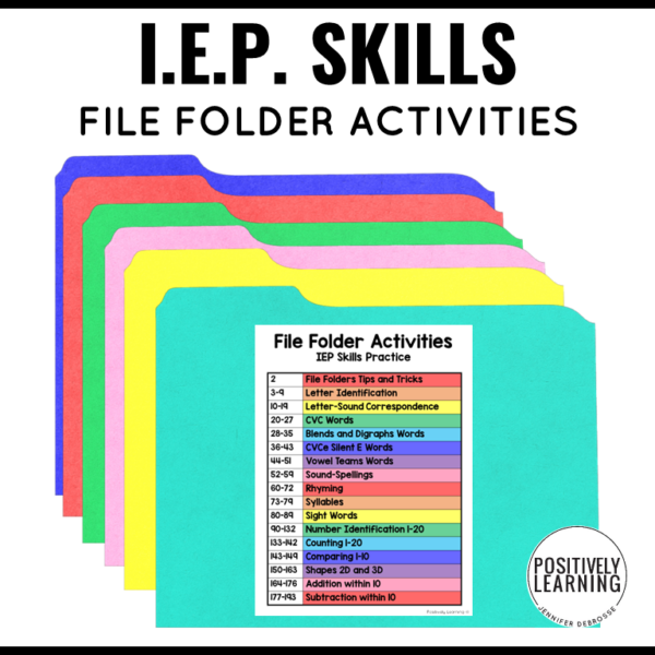 Using File Folder Activities in Special Education - Positively Learning