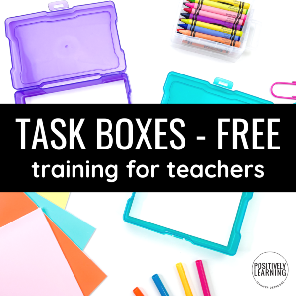 Free Task Boxes for Special Education - Positively Learning