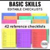 Special Education Basic Skills Checklists - Positively Learning