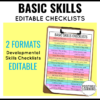 Special Education Basic Skills Checklists - Positively Learning