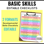 Special Education Basic Skills Checklists - Positively Learning