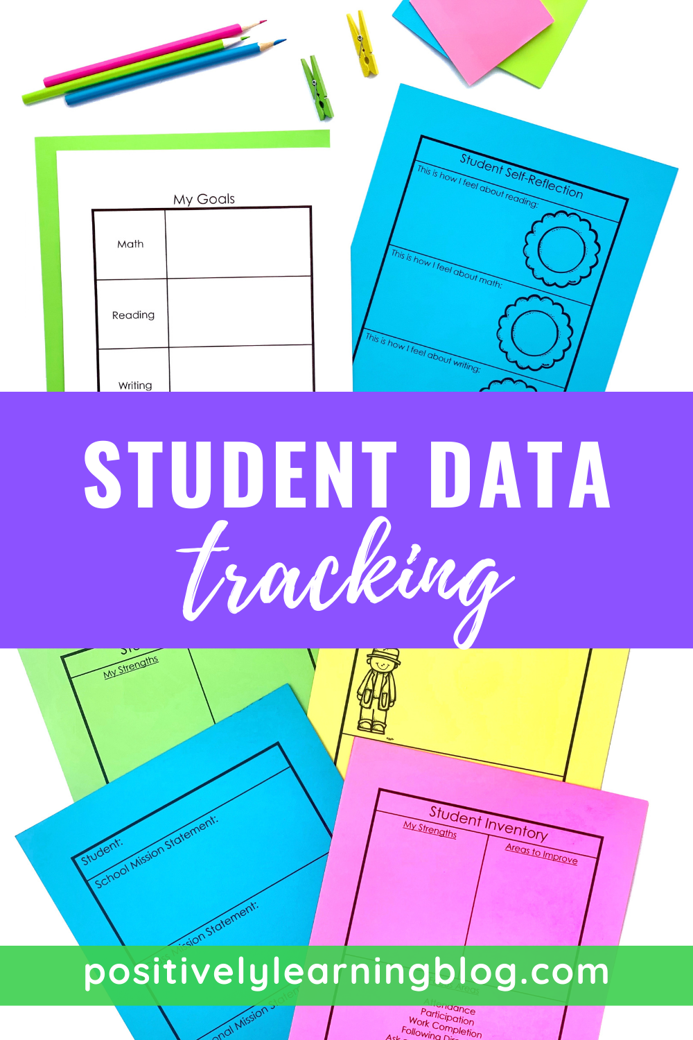 Student Data Tracking Sheets - Positively Learning