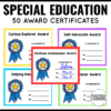 Special Education Student Awards - 50 Editable Certificates ...