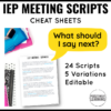 IEP Meeting Scripts Cheat Sheets - Positively Learning