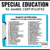 Special Education Student Awards - 50 Editable Certificates ...
