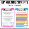 IEP Meeting Scripts Cheat Sheets - Positively Learning