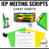 IEP Meeting Scripts Cheat Sheets - Positively Learning