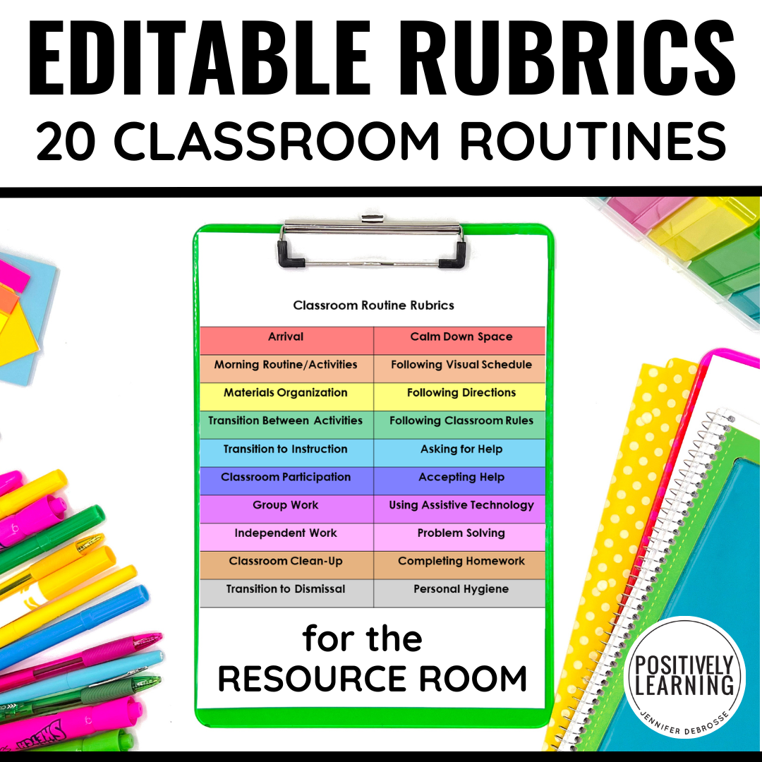 Classroom Routine Rubrics - Positively Learning