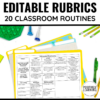 Classroom Routine Rubrics - Positively Learning