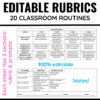 Classroom Routine Rubrics - Positively Learning