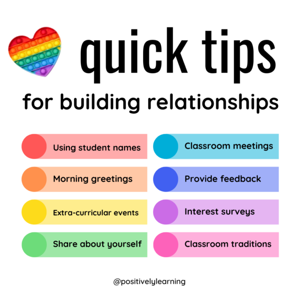 Building Relationships: Strategies and Tips - Positively Learning