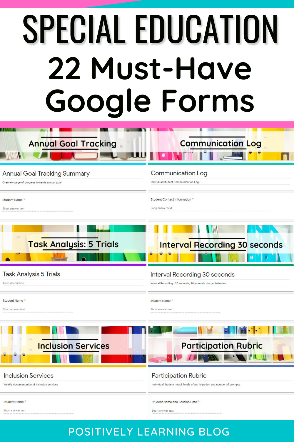 Google Forms for Special Education Data Collection - Positively Learning