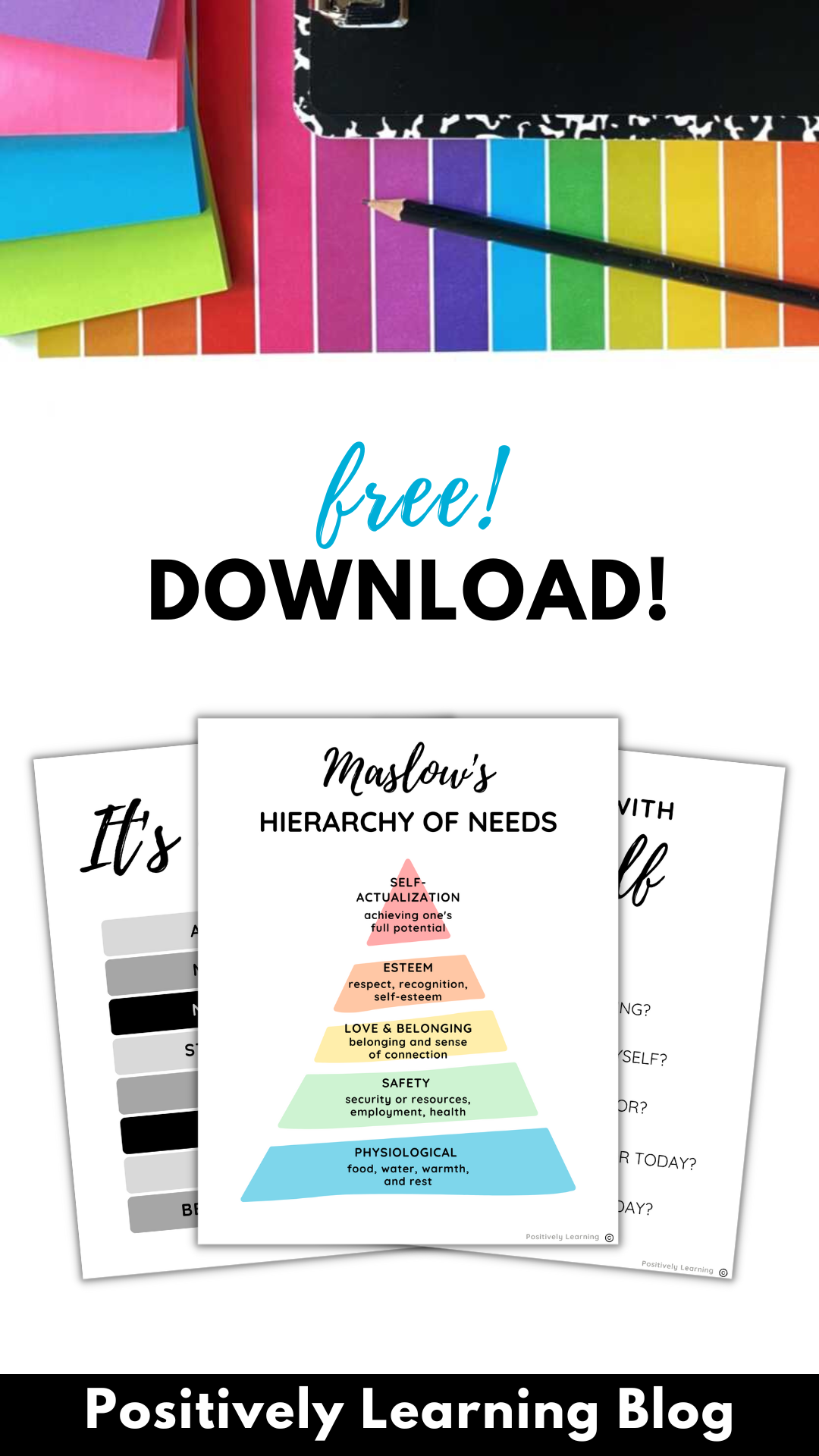 Maslow's Hierarchy of Needs Worksheet: Free Download - Positively Learning