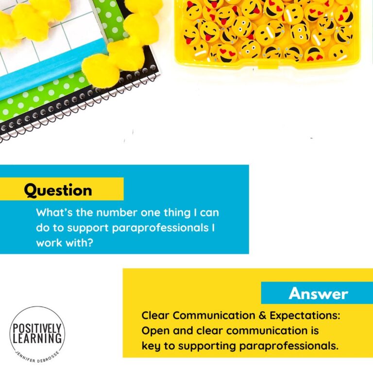 Tips for Setting Paraprofessional Expectations - Positively Learning
