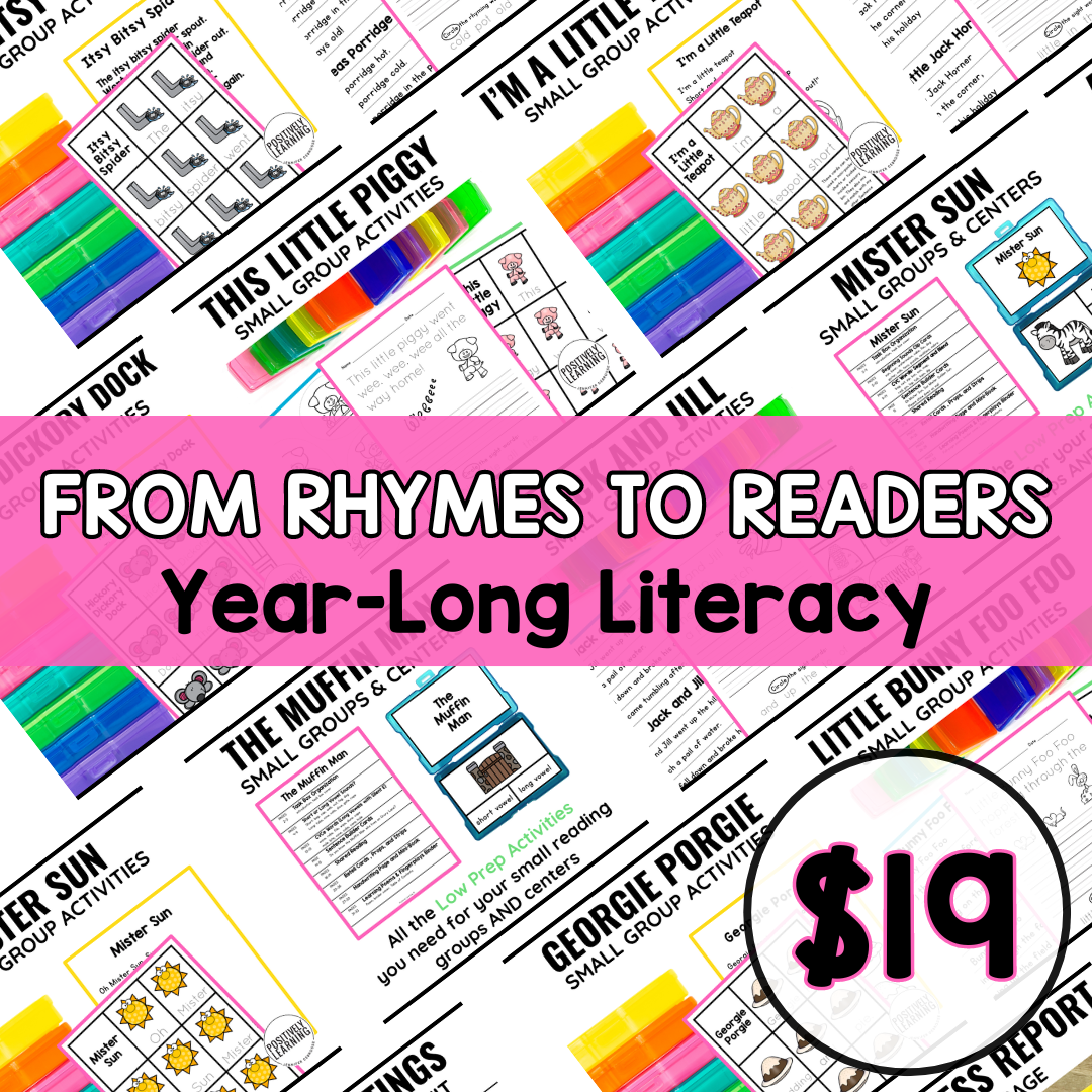 Year-Long Nursery Rhyme Literacy Bundle - Positively Learning
