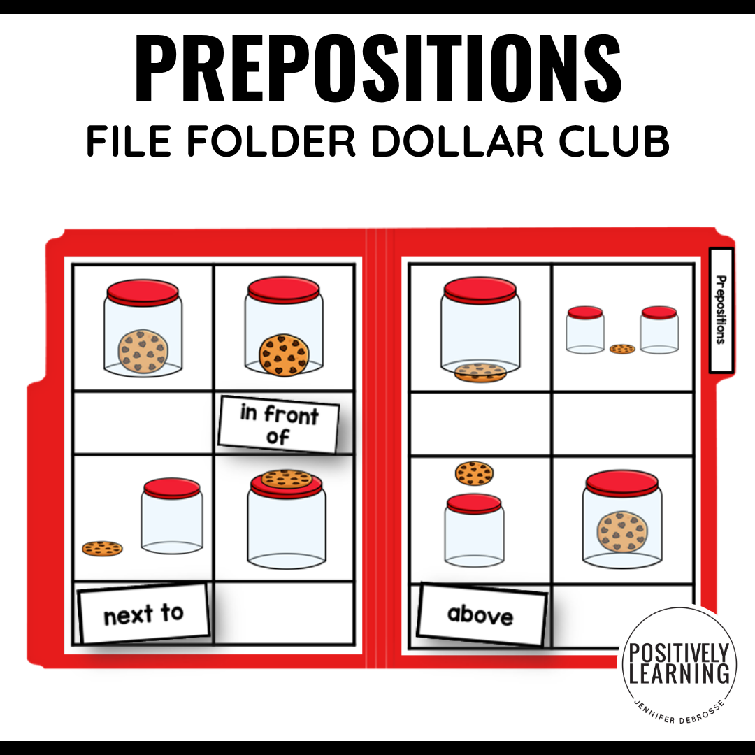 Preposition Cookies File Folder – Grammar Task for K–2