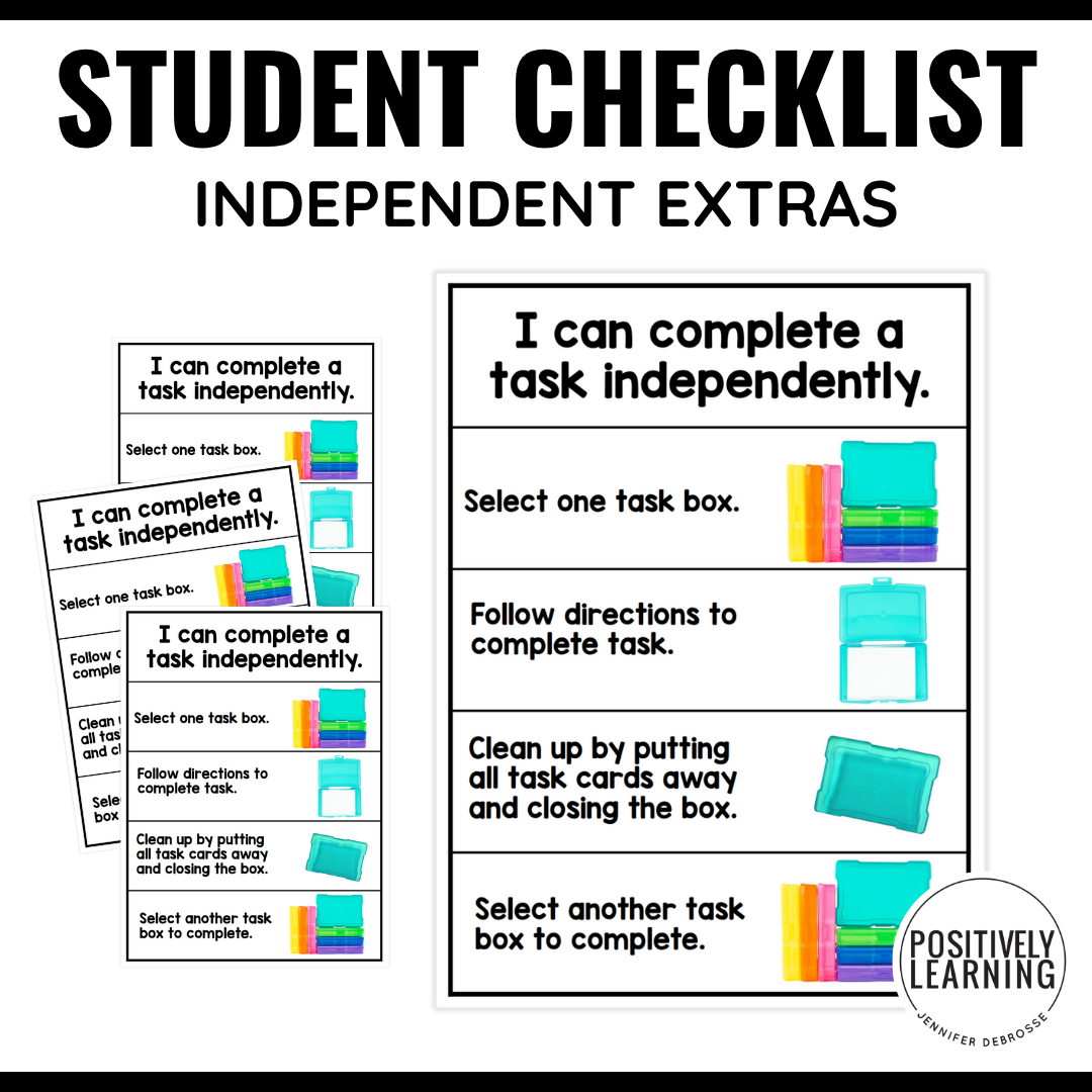 Student Routine Visual Checklist - Positively Learning