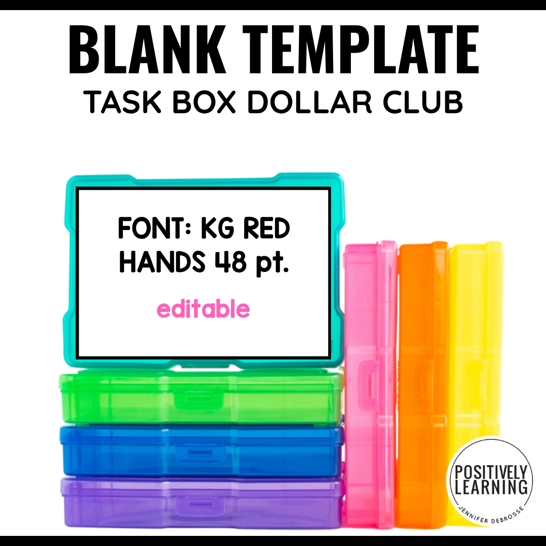 Blank Task Box Template - Positively Learning