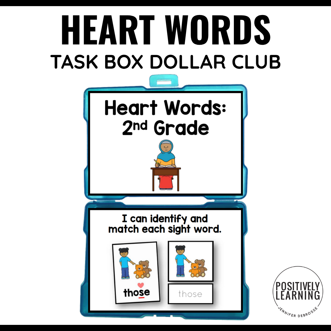 TBDC Heart Words 2nd Grade - Positively Learning