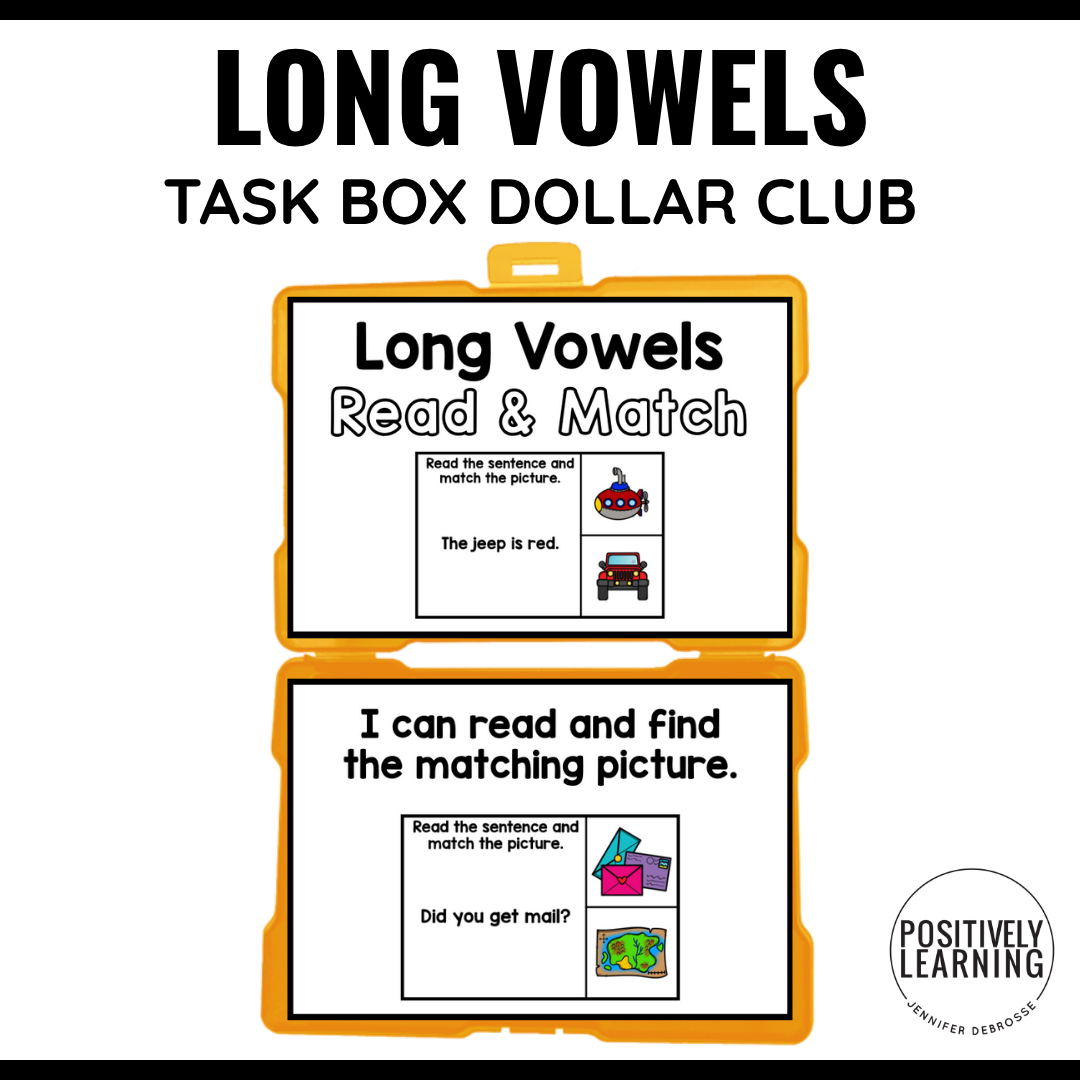 Long Vowels - Read and Match - Positively Learning