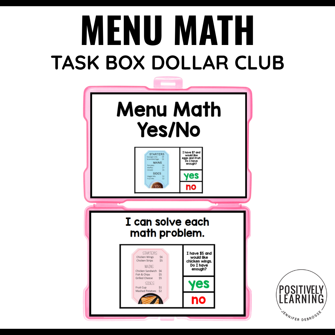 Menu Math - Positively Learning