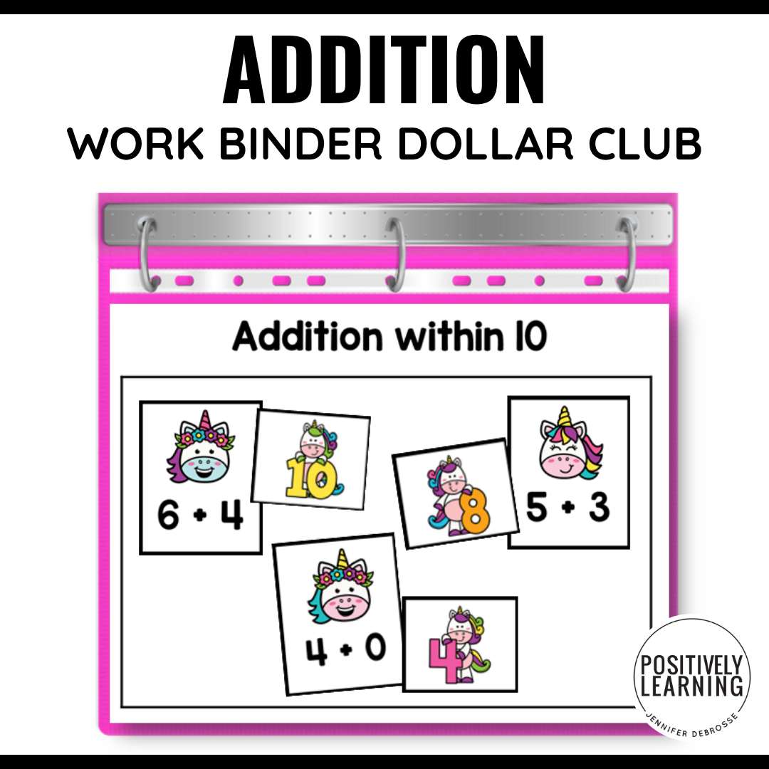 WBDC Addition within 10 Unicorn - Positively Learning