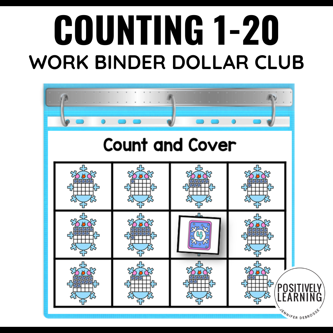 Winter Counting Work Binder – Numbers 1–20 for Pre-K–1st