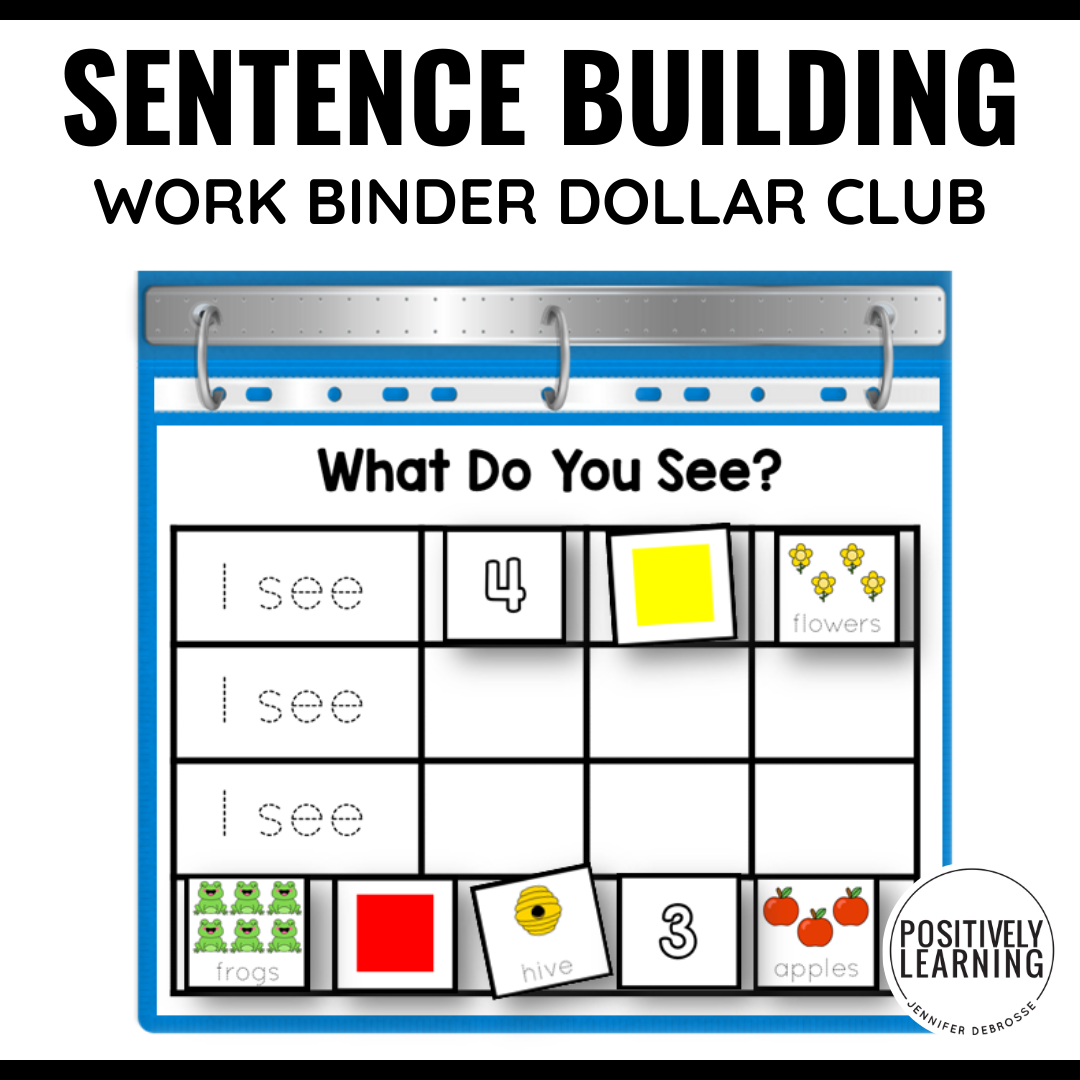 Sentence Building Adapted Binder – Predictable Sentences for Early Writers