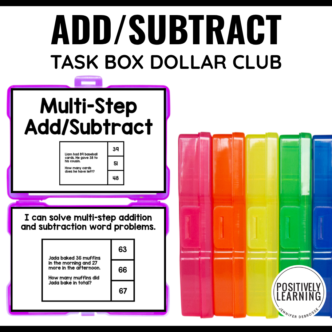 TBDC Multi Step Add Subtract Word Problems - Positively Learning