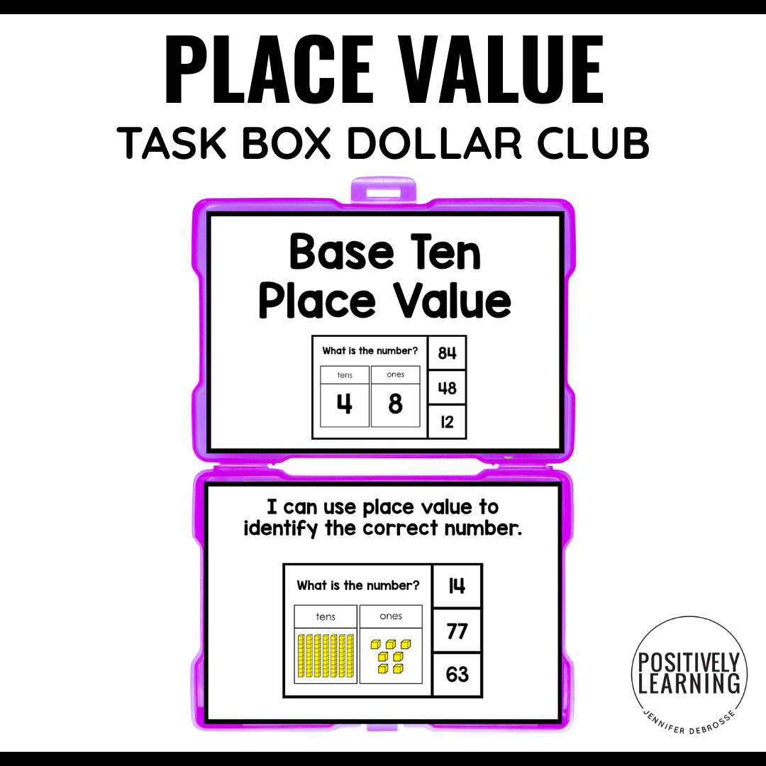 Base Ten 2-Digit Numbers Task Box – Place Value Practice