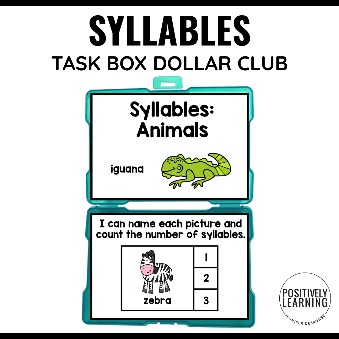 Animal Syllables Task Box – Phonological Awareness