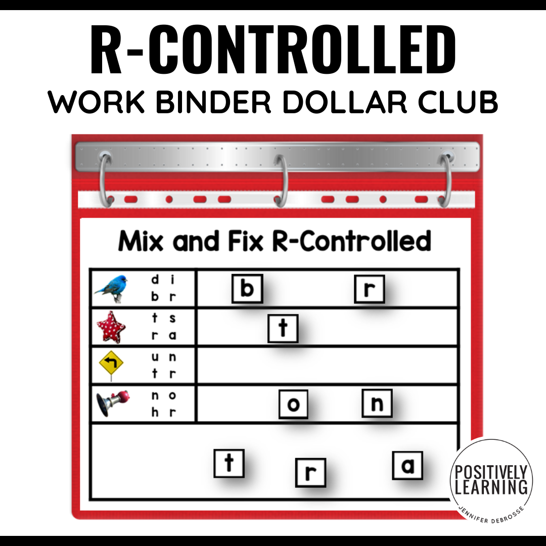 Mix and Fix R-Controlled Vowels – Phonics Work Binder for 1st–2nd Grade
