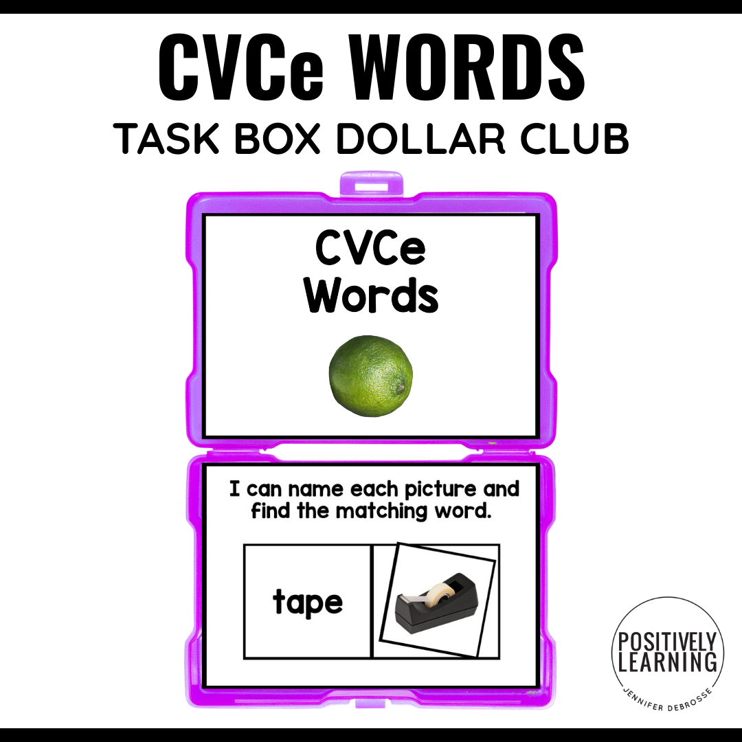 CVCe Velcro Task – Real Photo Word Matching with Silent E