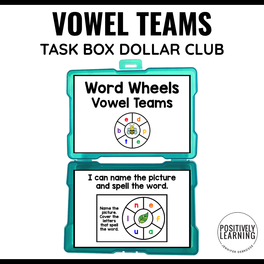 Long Vowel Teams Word Wheels – Phonics Task Box for Grades 1–2