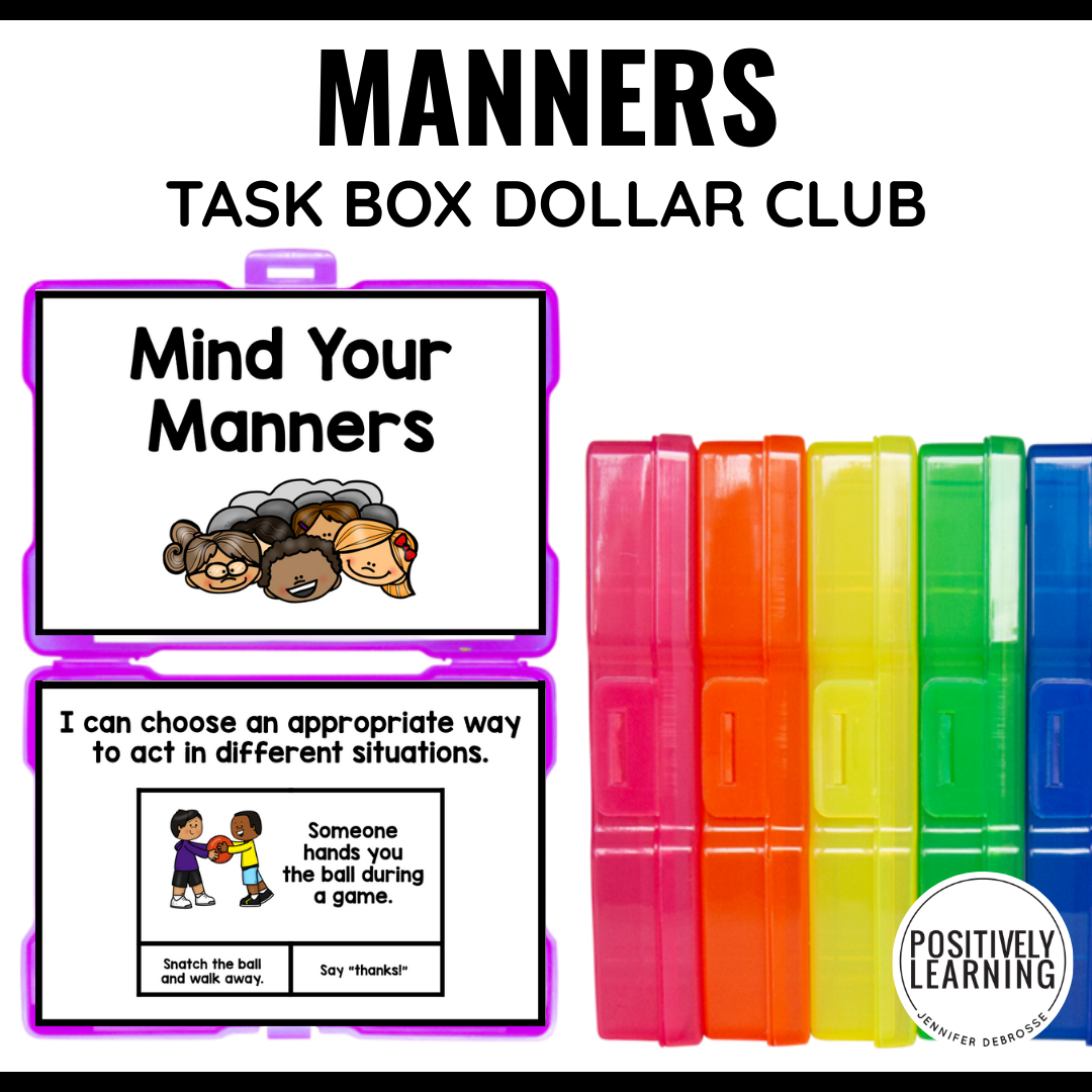 Mind Your Manners – Social Skills Task Box for Special Education