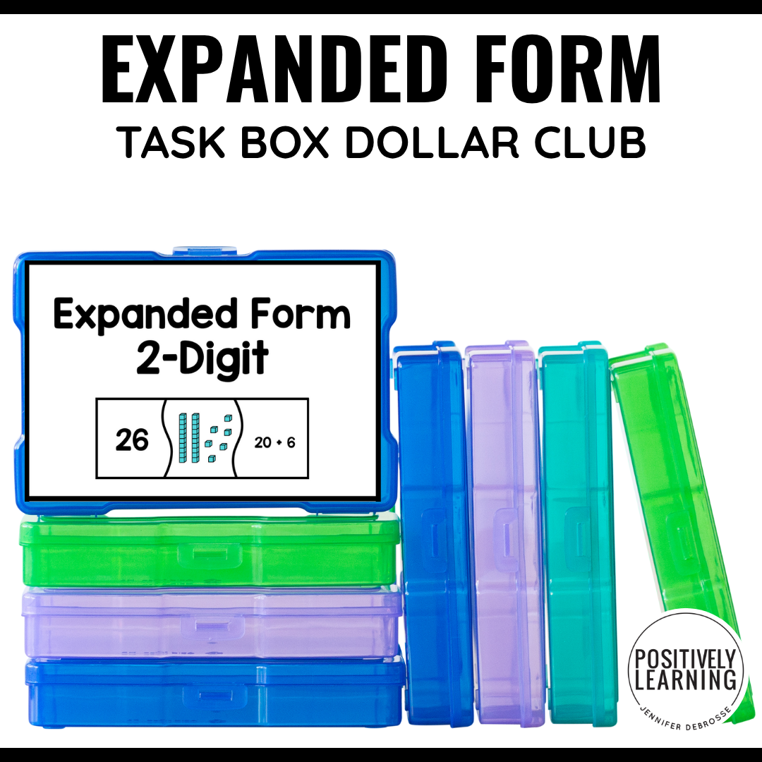 Expanded Form Puzzles – 2-Digit Numbers with Base Ten Blocks