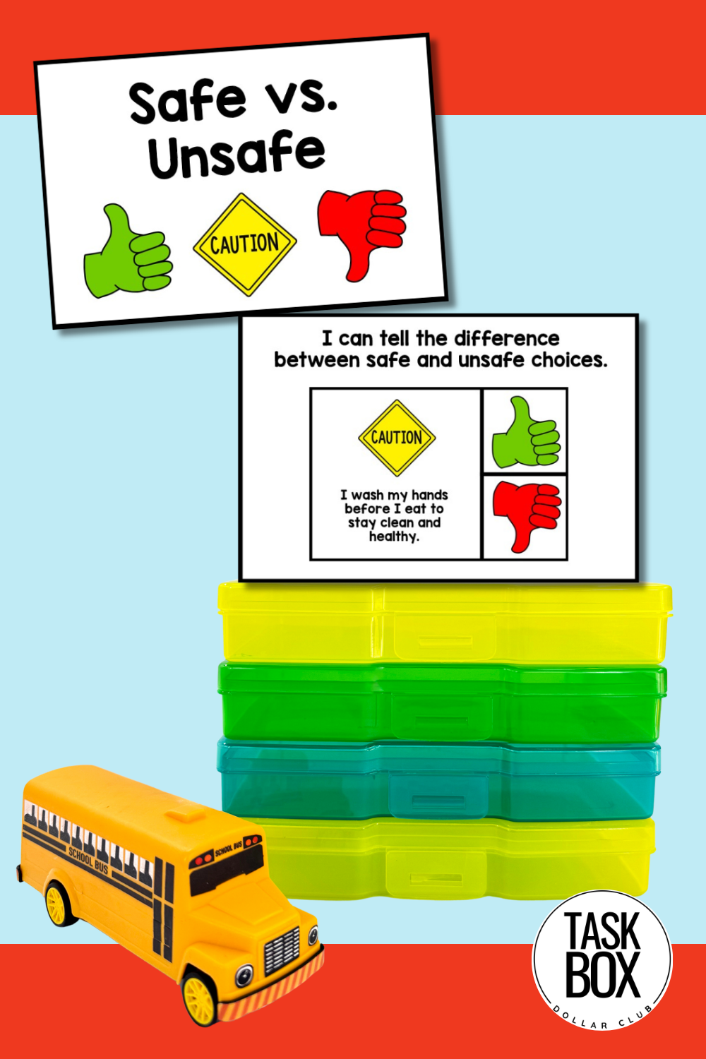 Safe vs. Unsafe Choices at School Task Box | Social Skills & Safety ...