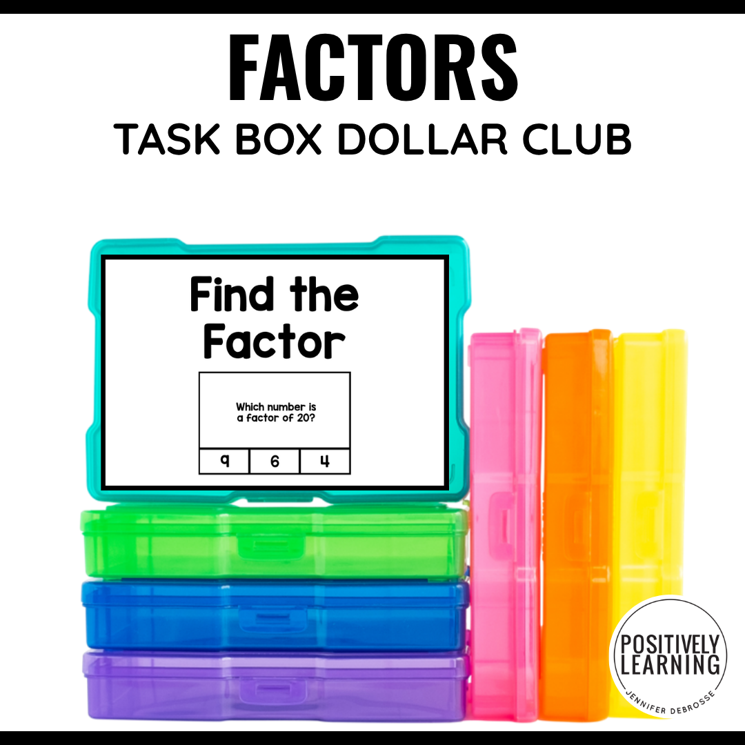 Find the Factor Task Box (4th Grade) | Factors & Multiplication