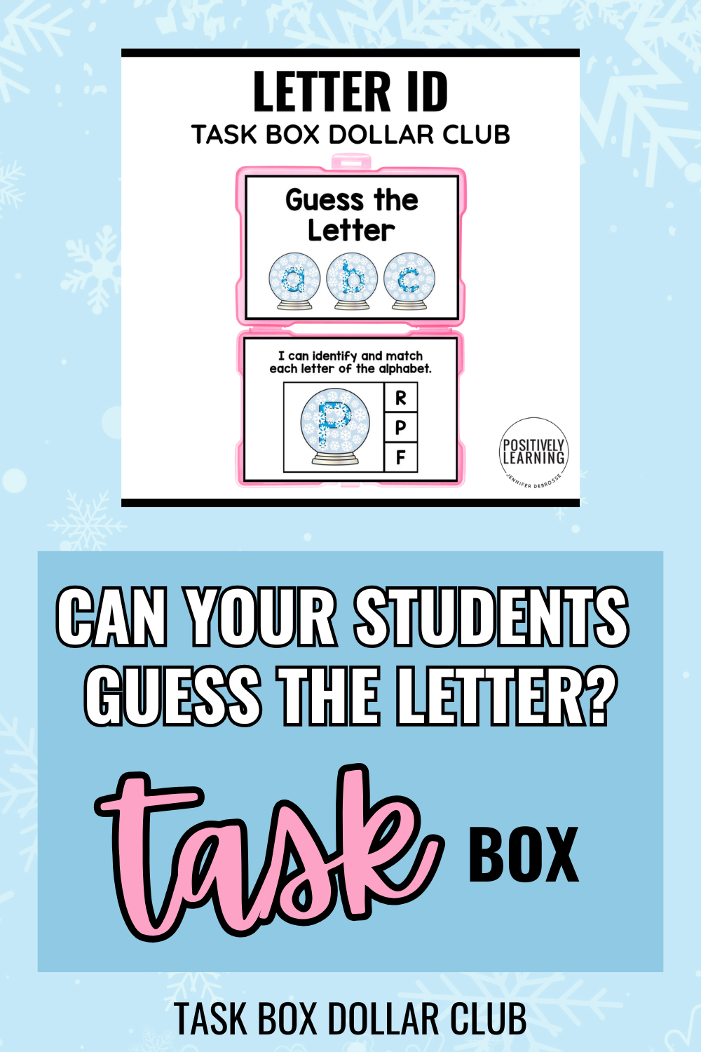 Visual Discrimination Letter Identification Task Box Guess the Letter