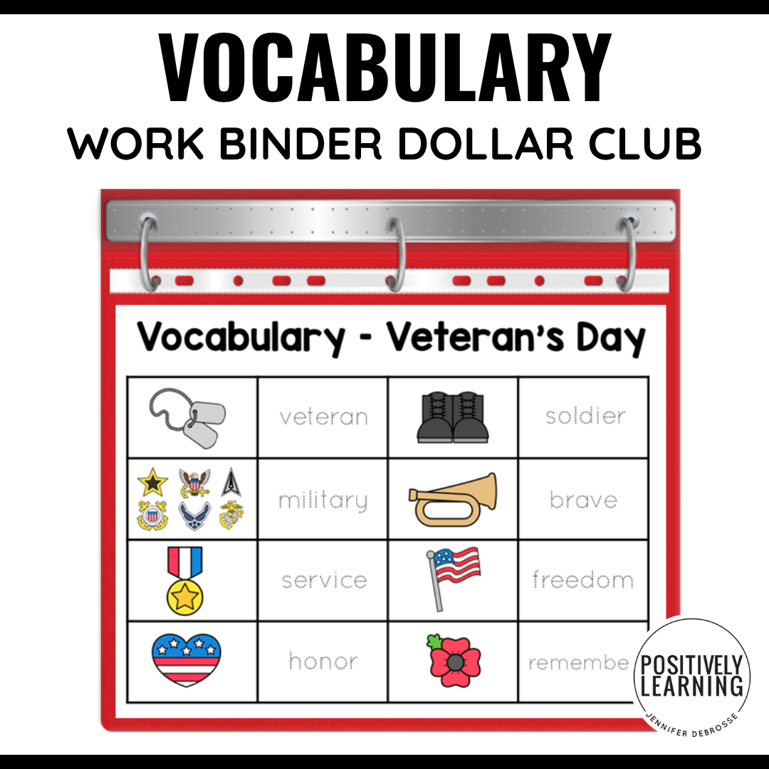 Veteran's Day Vocabulary Activity