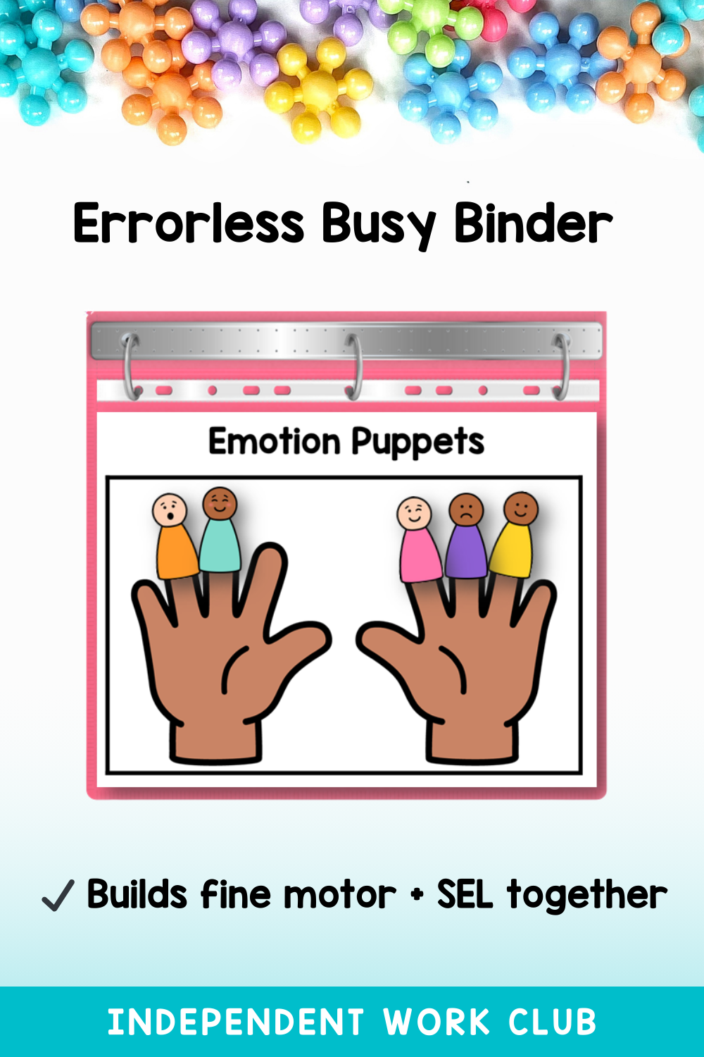 Errorless Emotions Finger Puppets Work Binder