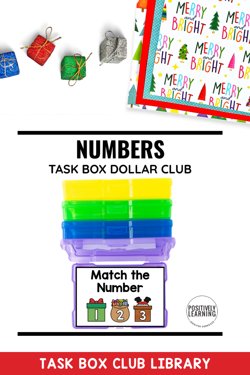Christmas Number Matching Task Box