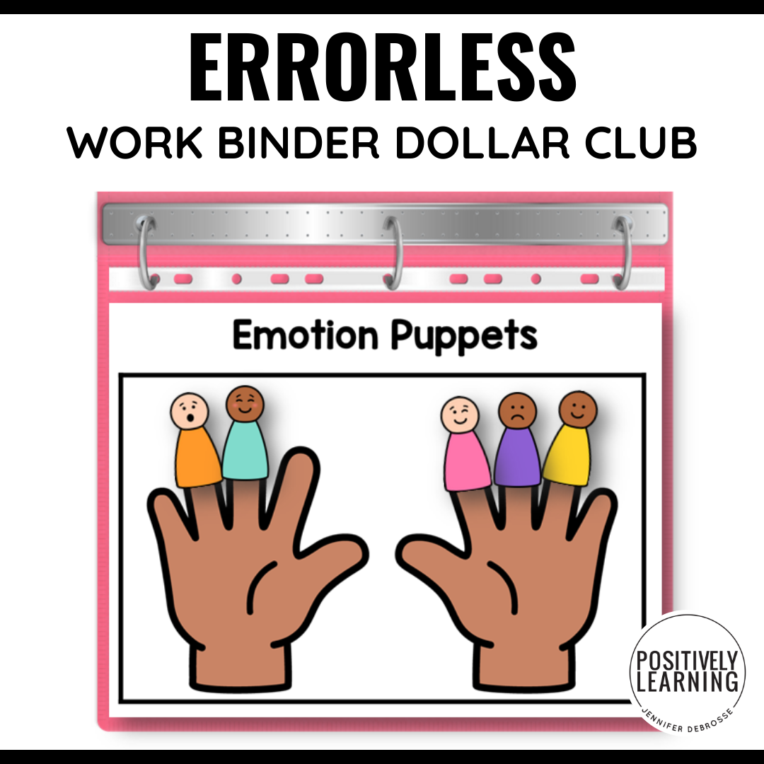Errorless Emotions Finger Puppets Work Binder