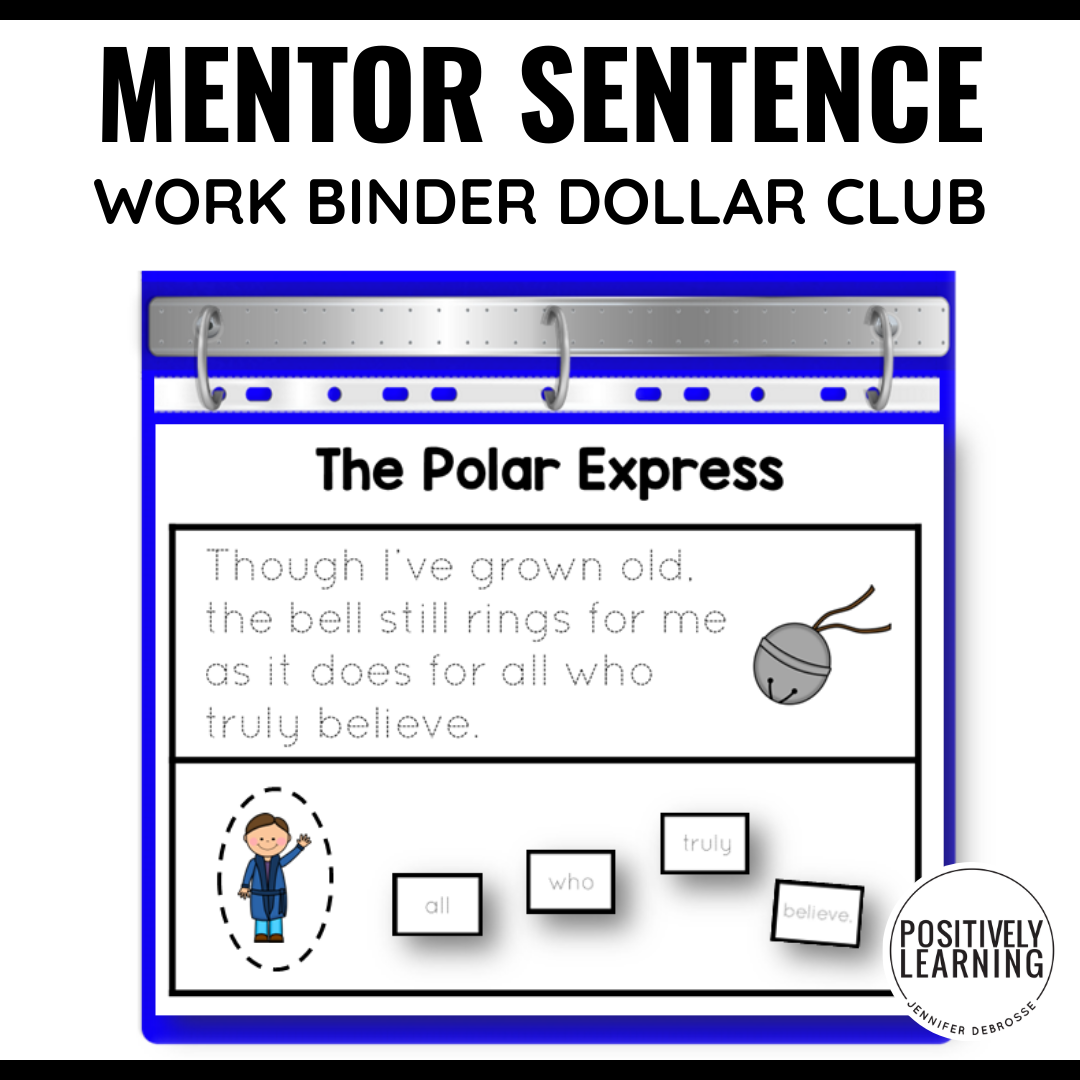 The Polar Express Mentor Sentence Work Binder | Sentence Building ...