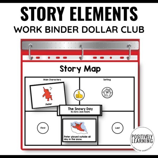 The Snowy Day Story Map Work Binder | Beginning, Middle, End
