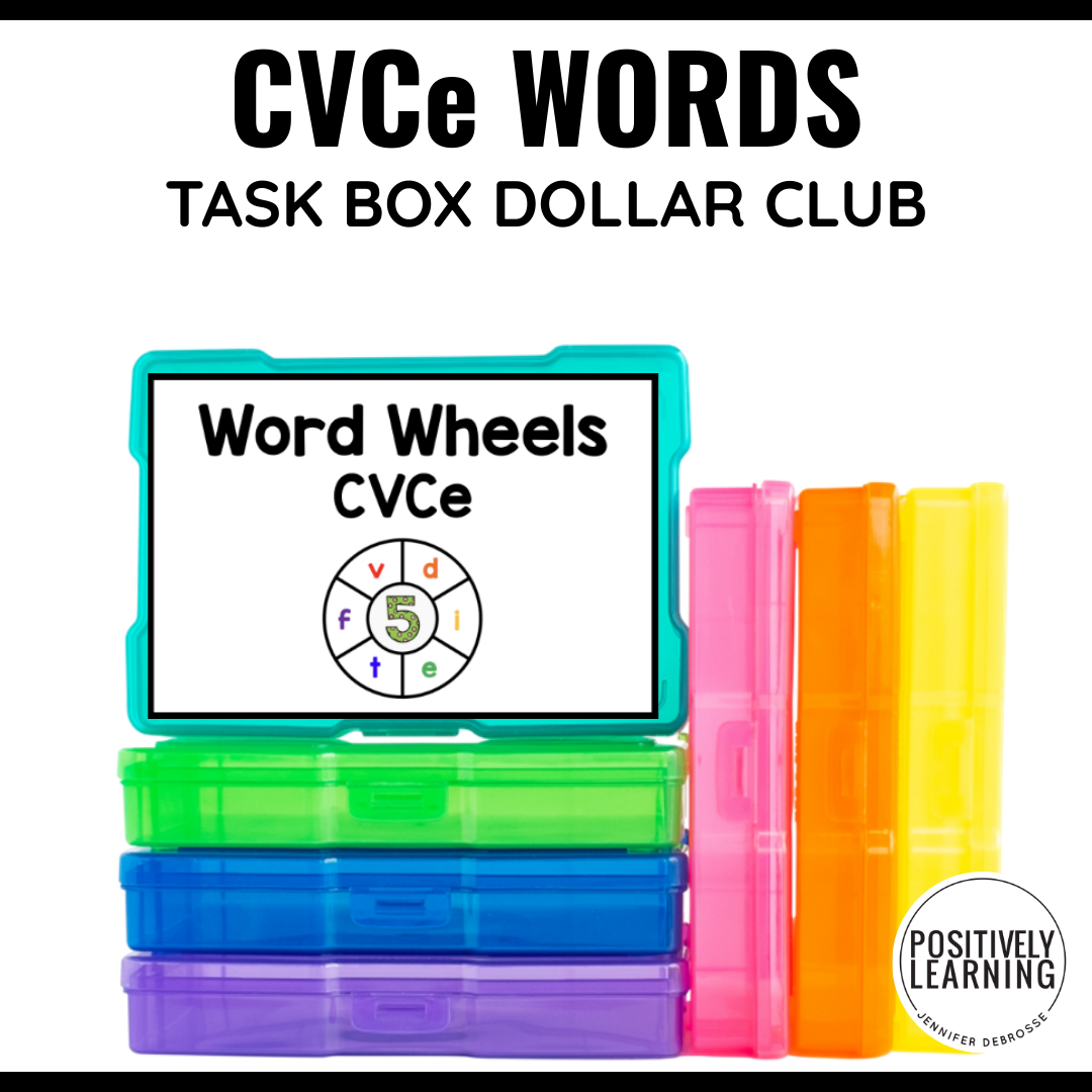 Word Wheels CVCe Words Task Cards