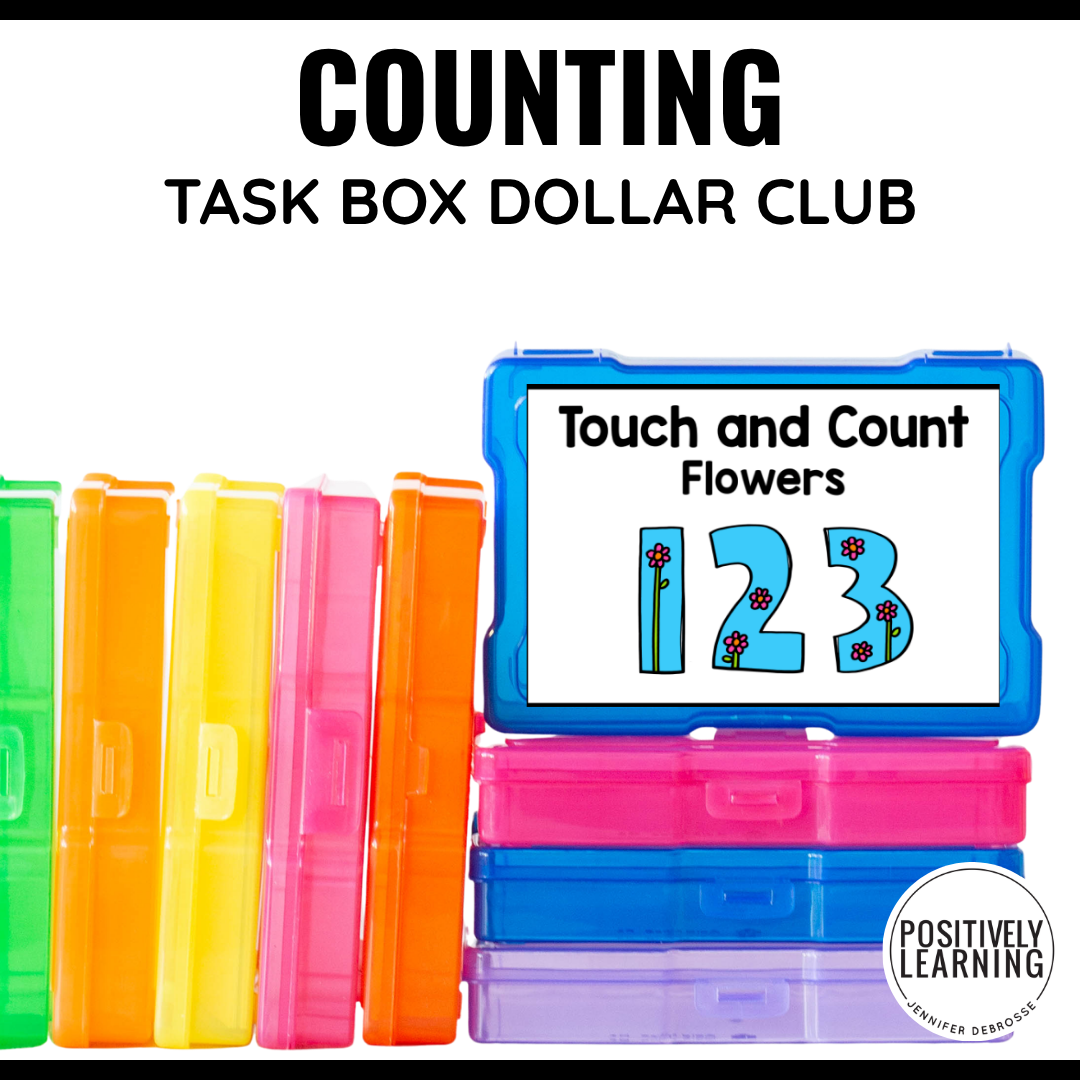 Flowers Touch and Count Numbers 1–10 Task Box
